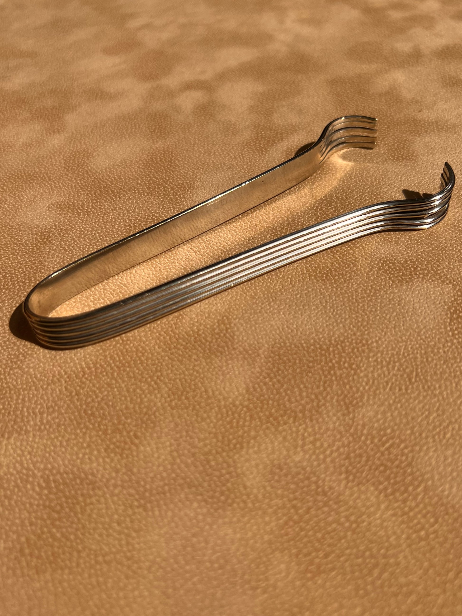 Modern Mid-Century Silver-plated Grooved Ice Tongs – DORIANvoyageur